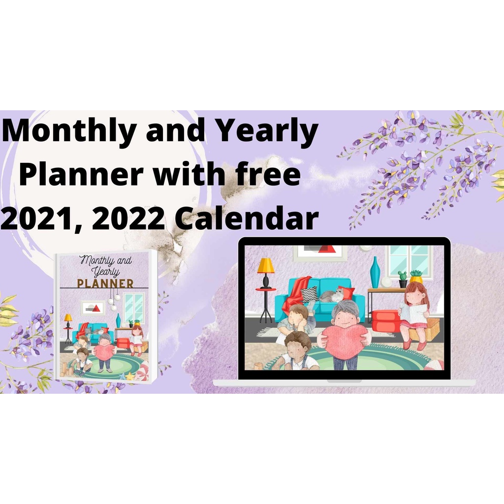 Digital Monthly and Yearly digital Planner with 2021, 2022 calendar ...