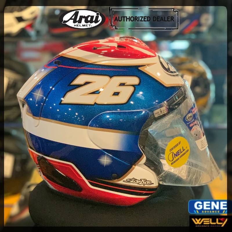 ARAI VZ RAM Pedrosa Samurai Open Face Jet Helmet 100% Original From Authorized Dealer | Shopee ...