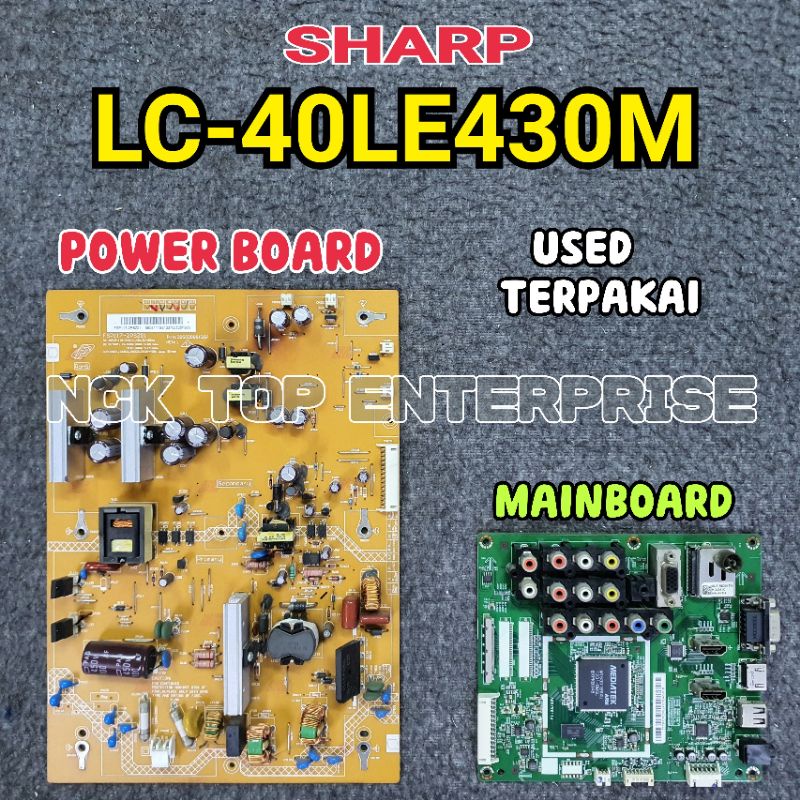 SHARP LC-40LE430M POWER BOARD / MAINBOARD FSP117-2PSZ01 10098-3 48.73H02.031 USED (TERPAKAI) LC ...