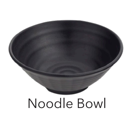 🔥🔥Melamine Matt Black Japanese Deep Shallow Round Bowl Ramen Noodle ...