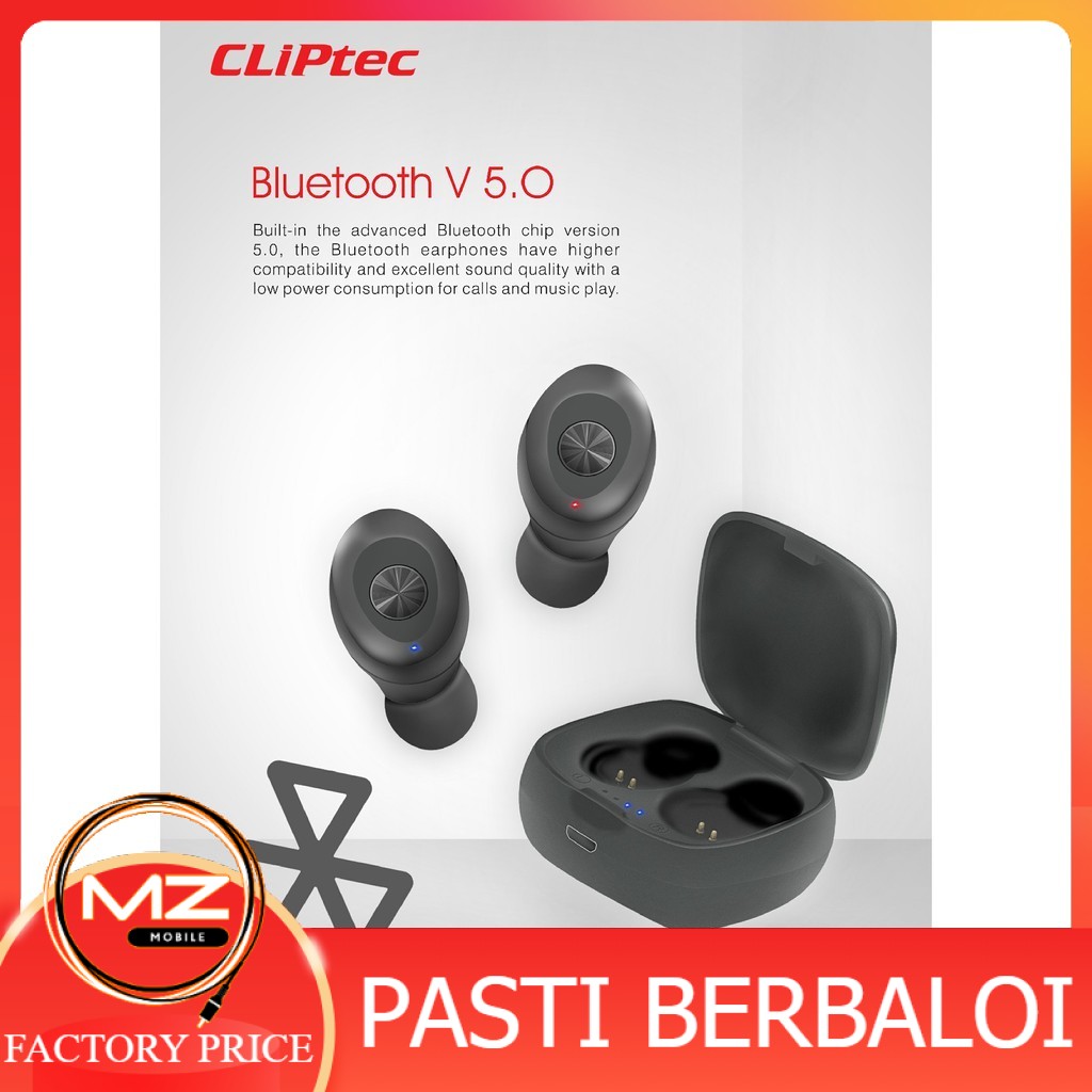 CLiPtec MINI Bluetooth True Wireless Stereo Earphone BTW306 | Shopee ...