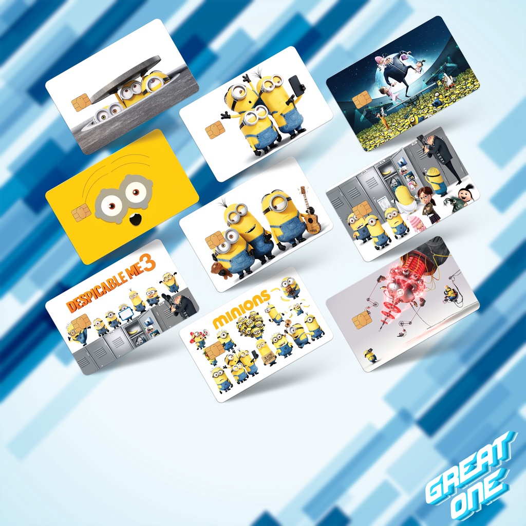 Minions ATM Bank Sticker Card Cover Access Touch n Go Skin Bank Debit ...