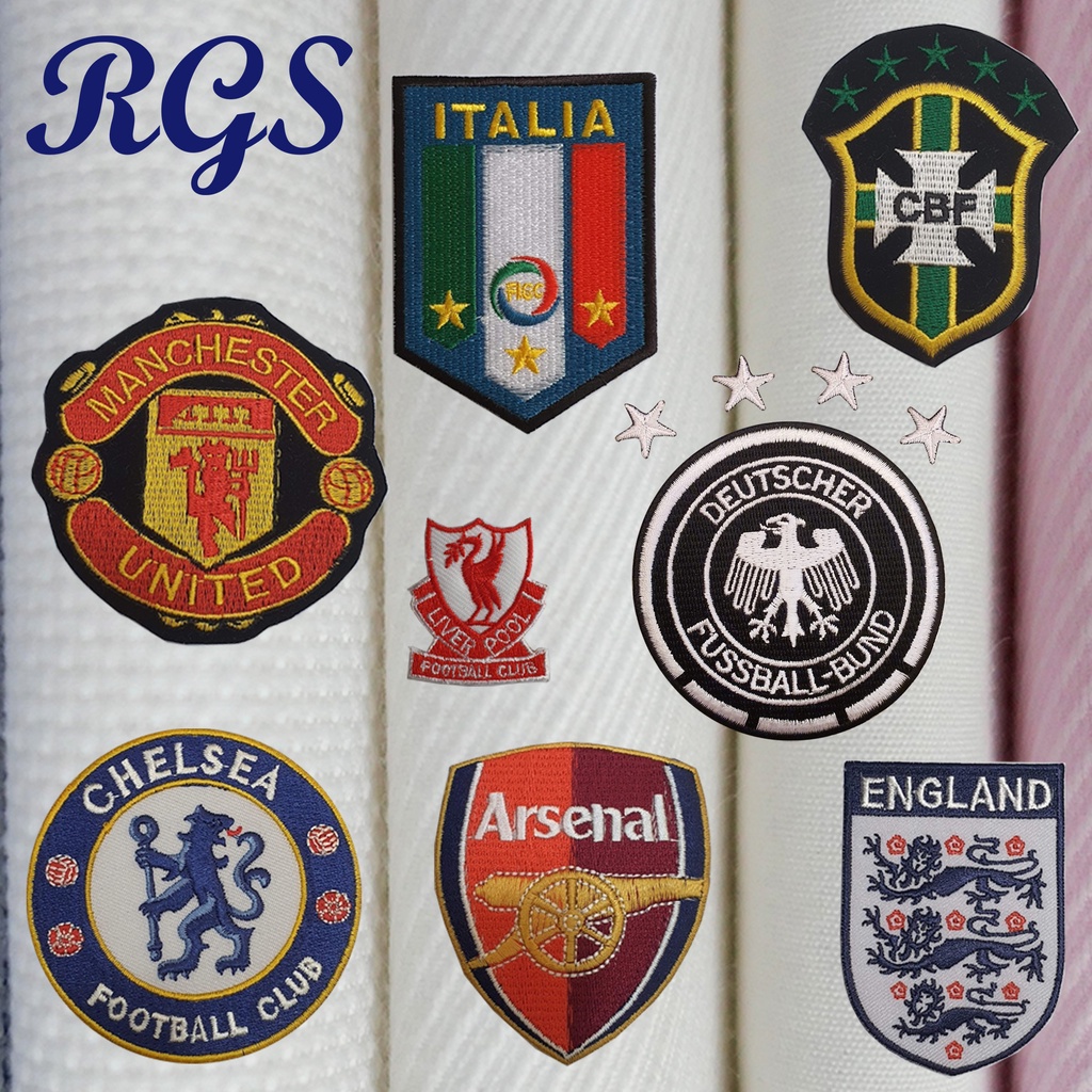 ARSENAL,ENGLAND,LIVERPOOL,M.U,ITALIA,CHELSEA,CBF,DEUSTSCHER Logo Sew ...