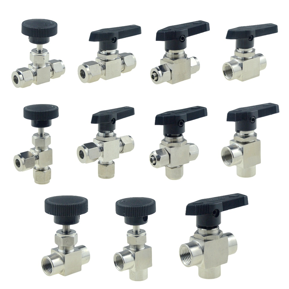 SUS 304 Ball Valve Adjustable Needle Valve 3,6,8,10,12mm1/8,1/4,3/8,1 ...