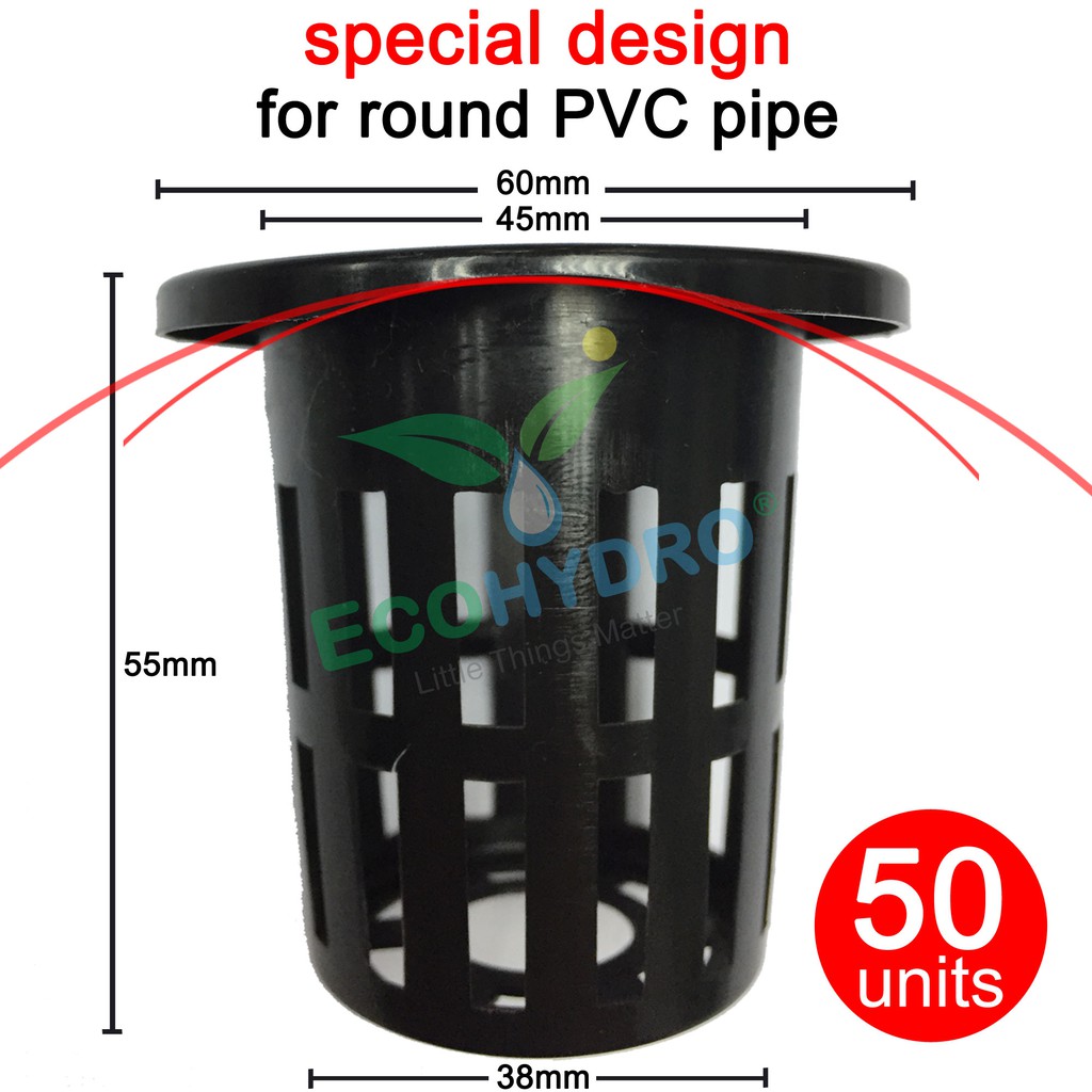 💥 50 units 💥 Net pot for PVC round pipe hydroponic aquaponic netpot net ...