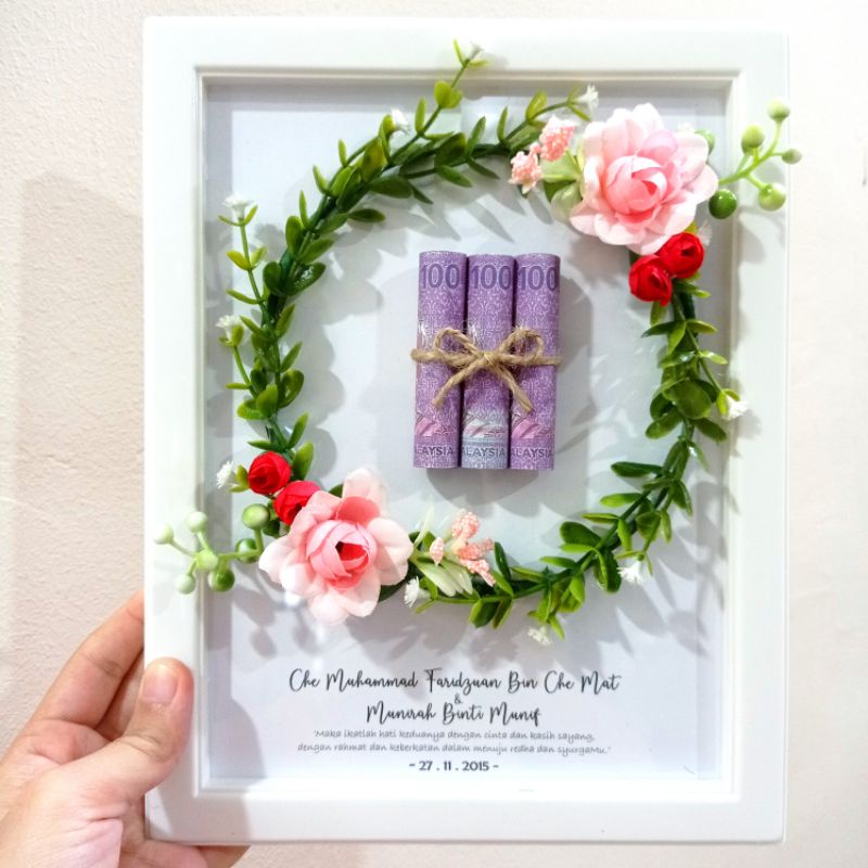 🔥READY STOCK🔥GUBAHAN FRAME DUIT HANTARAN MURAH BUNGA CANTIK KAHWIN MAS ...