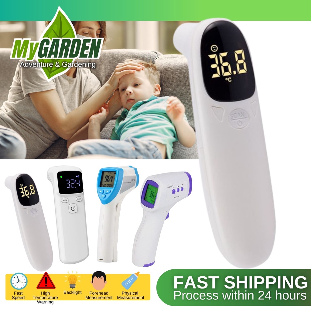 Digital Thermometer Infrared Non Contact Temperature Meter Fever Sensor ...