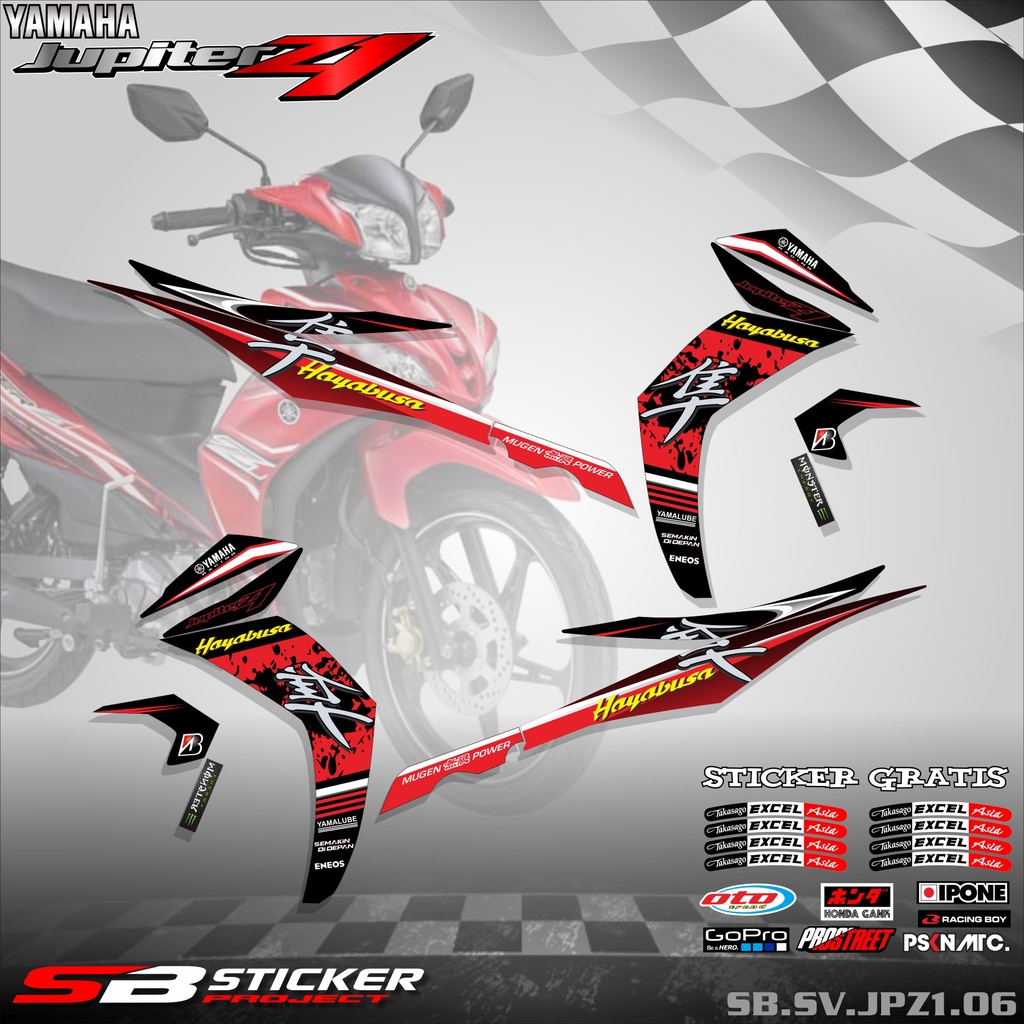 Jupiter Z1 STRIPING- HOLOGRAM STRIPING STICKER YAMAHA JUPITER Z1 SB-006 ...
