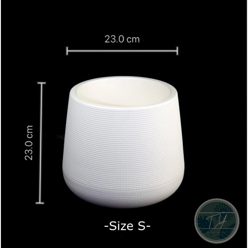 🌿PREMIUM QUALITY🌿 Pasu Putih Plastik / Aesthetic Plastic Flower Plant ...