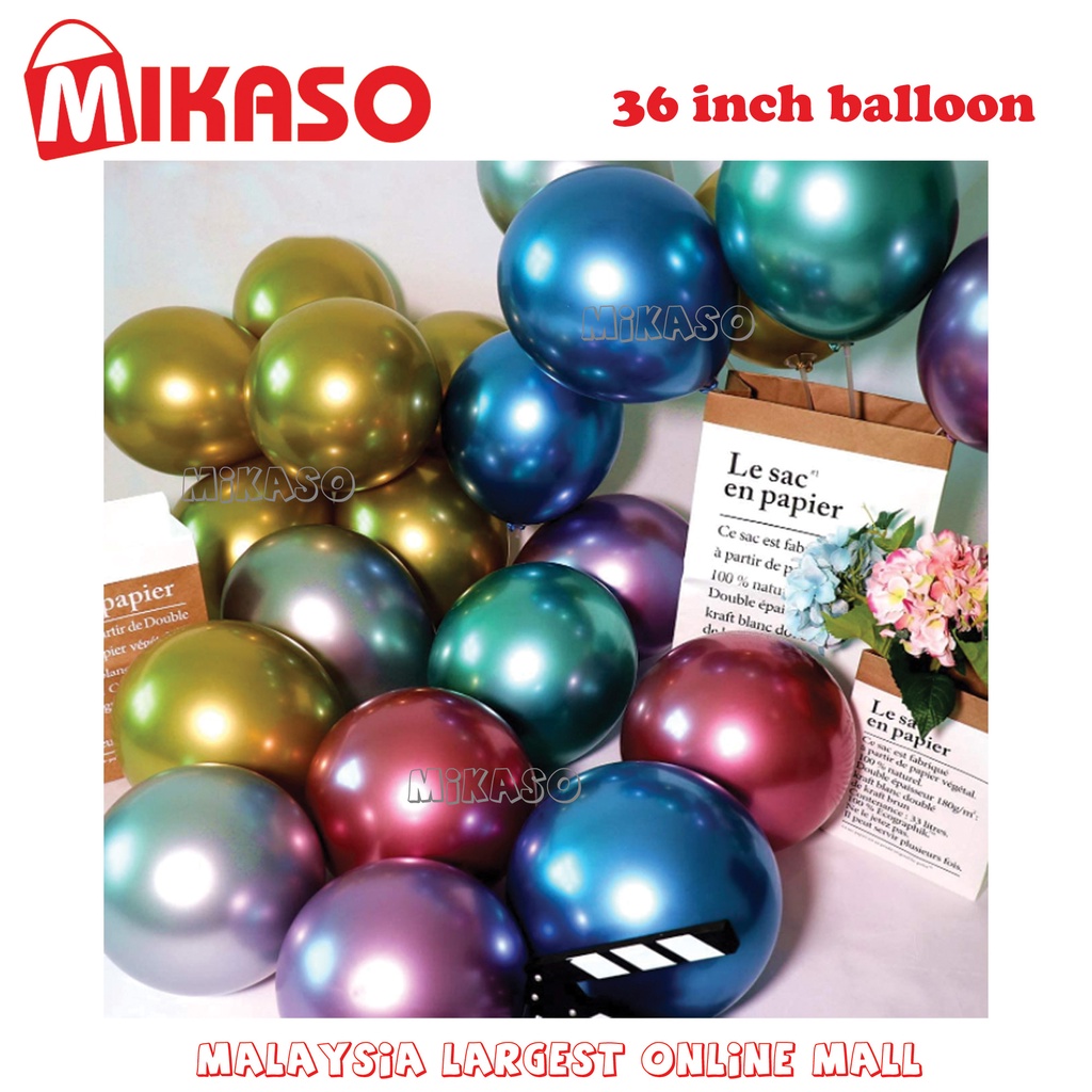 36 Inch Metallic Color Shining Chrome Latex balloon (1pc) | Shopee Malaysia