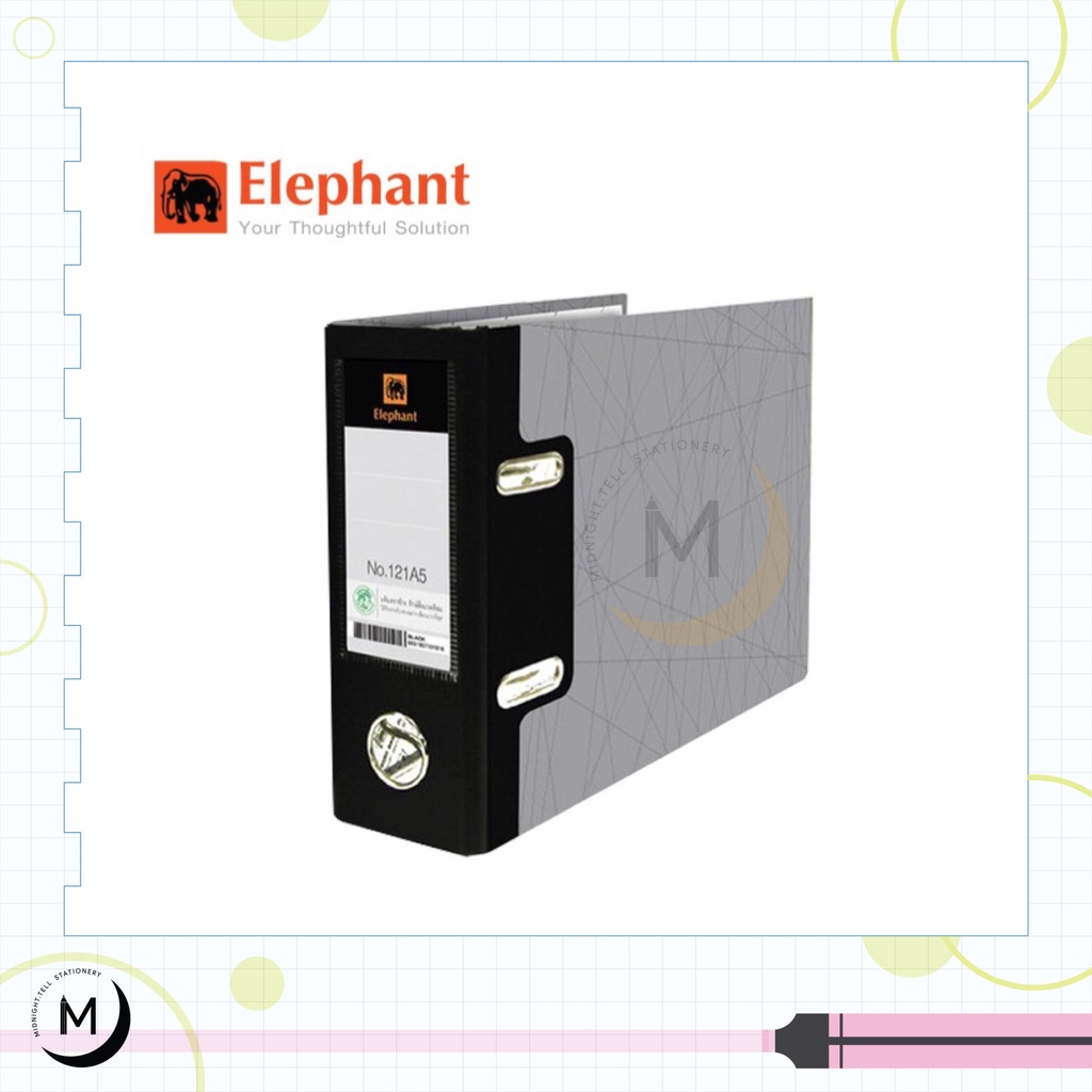 Elephant File Folder Wide Spine 121 A5 Black | Shopee Malaysia