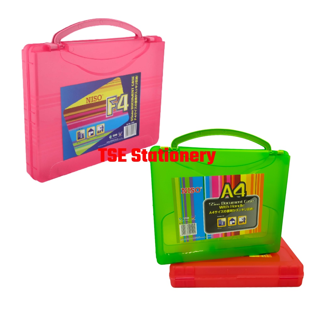 Niso A4 (8150) / F4 (8155) 55mm Document Case with Handle Holder Folder ...