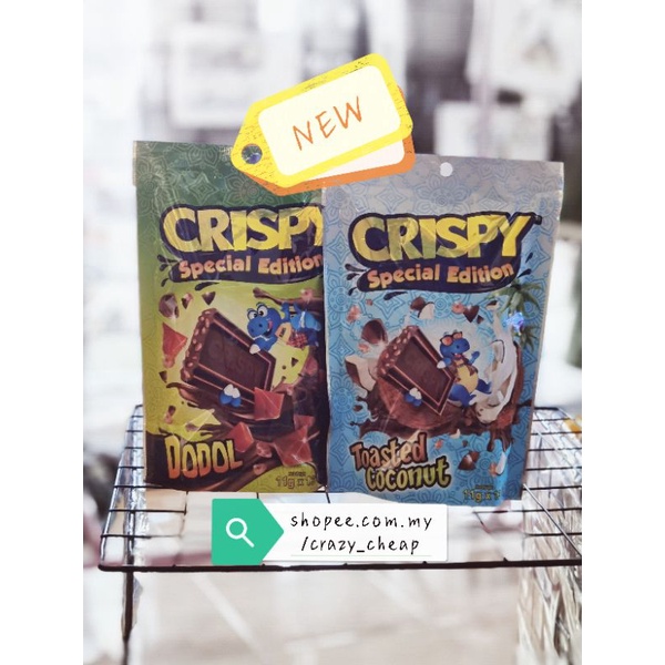 CRISPY LIMITED SPECIAL EDITION Dodol And Toasted Coconut Chocolate Pack ...