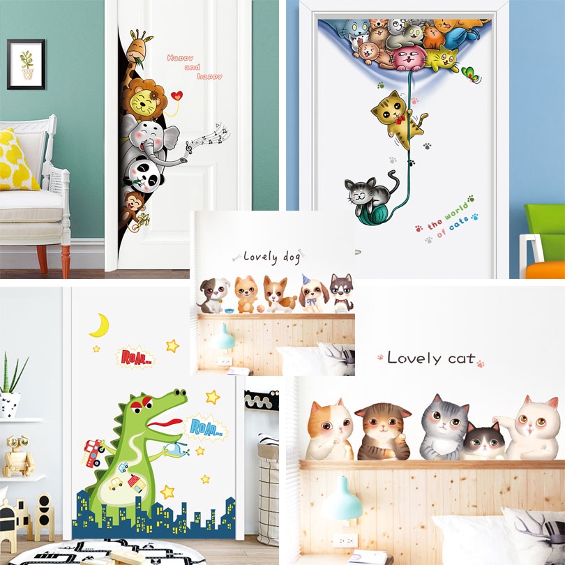 【wuxiang】Creative door stickers bedroom dormitory door stickers wall ...