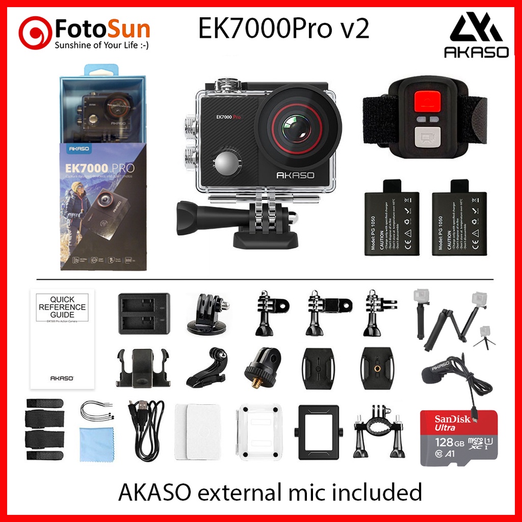 AKASO EK7000PRO / EK7000 PRO V2 - 4K VIDEO, TOUCH LCD, WIFI action ...
