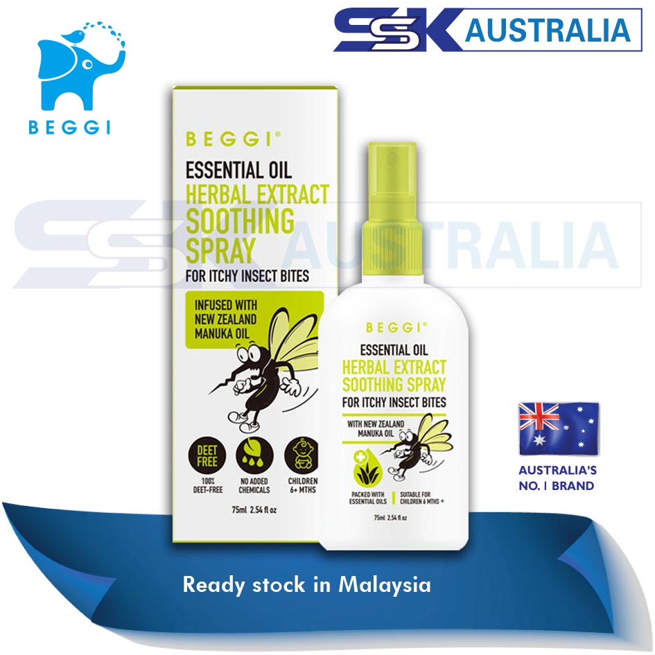 Beggi Essential Oil Herbal Extract Soothing Spray 75ml | Shopee Malaysia