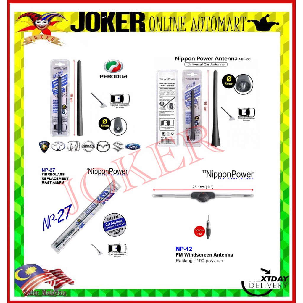 Nippon Power Replacement Car AM / FM Radio Antenna NP-12 / NP-27 / NP-28 / NP-29 | Shopee Malaysia