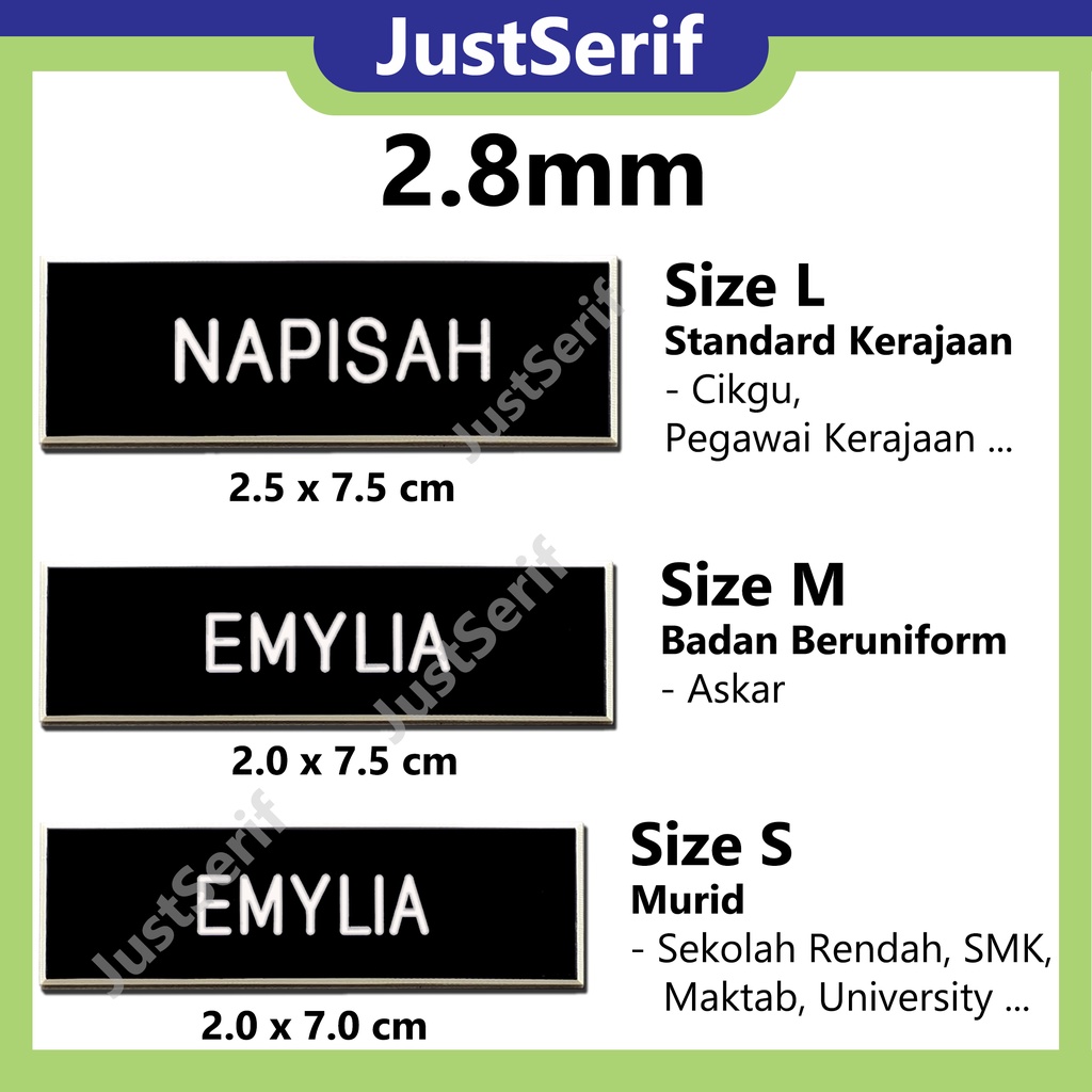 Name Tag MAGNET, NameTag PIN Untuk Tag Nama Sekolah Cikgu, Murid dan ...