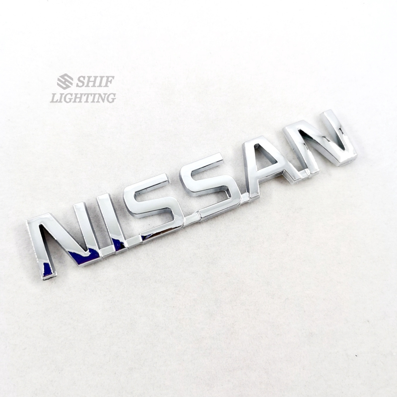 1 x ABS Chrome NISSAN Letter Logo Car Auto Rear Trunk Lid Emblem Badge ...