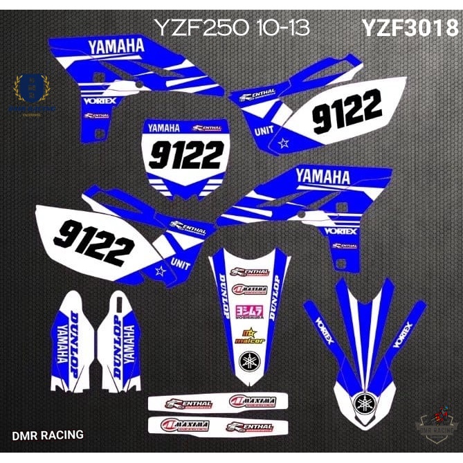 YAMAHA YZF250 YZ250F Year 2010-20013 3M Body Sticker Decal Custom ...