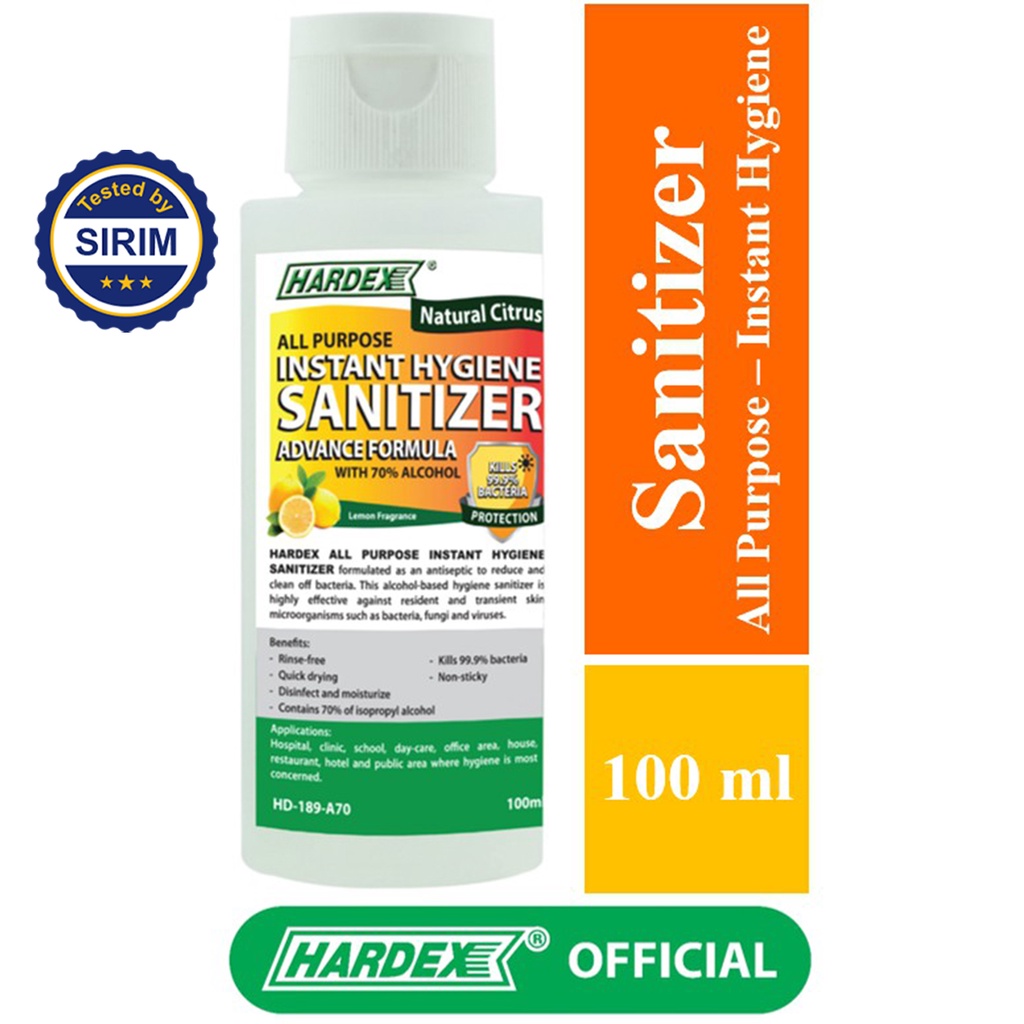Hardex All Purpose Instant Hygiene Sanitizer (100ml) HD-189-A70 ...