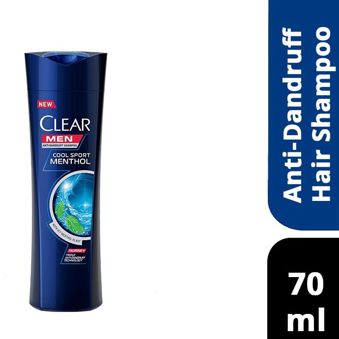 Clear Men Cool Sport Menthol Anti-Dandruff Shampoo 70ml | Shopee Malaysia