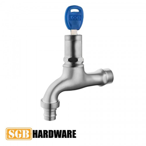 EL-SS9018LK - 304 Stainless Steel Hose Bib Tap with Lock (Anti-Theft ...
