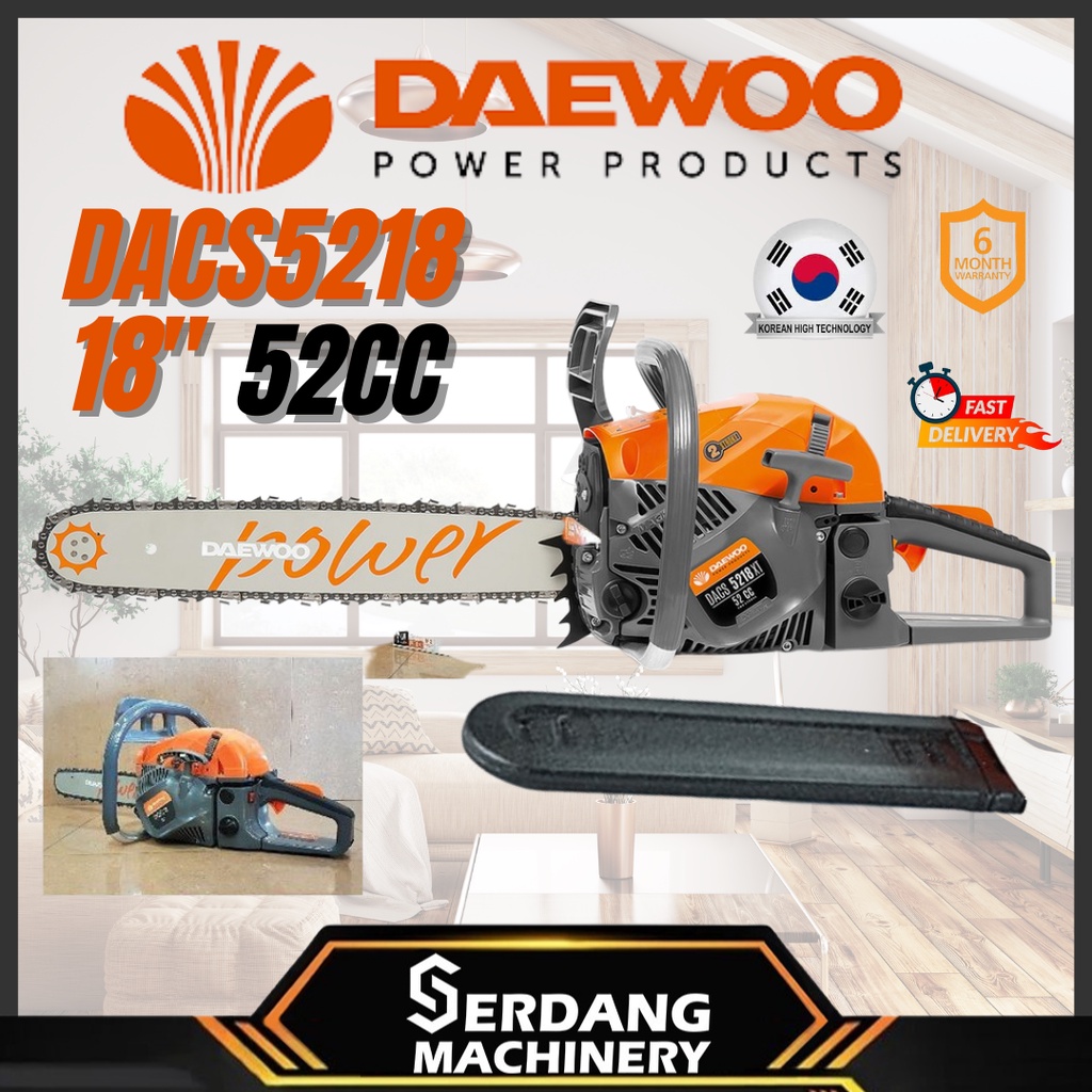 Daewoo 18" Chainsaw (52CC) DCS5218A With 18" Chain - Brand From KOREA ...