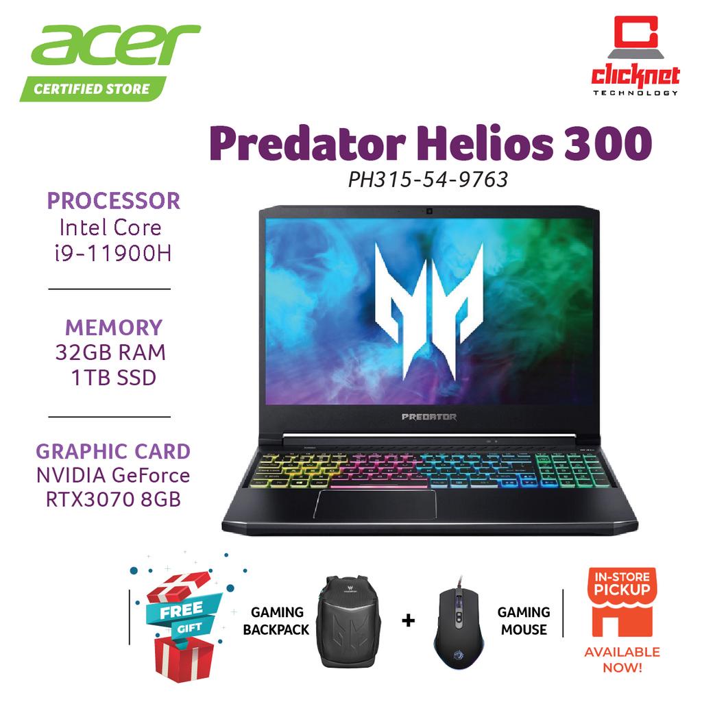 Predator Helios 300 Gaming Laptop 11th Gen Core i9/RTX3070 (PH315-54-9763) | Shopee Malaysia