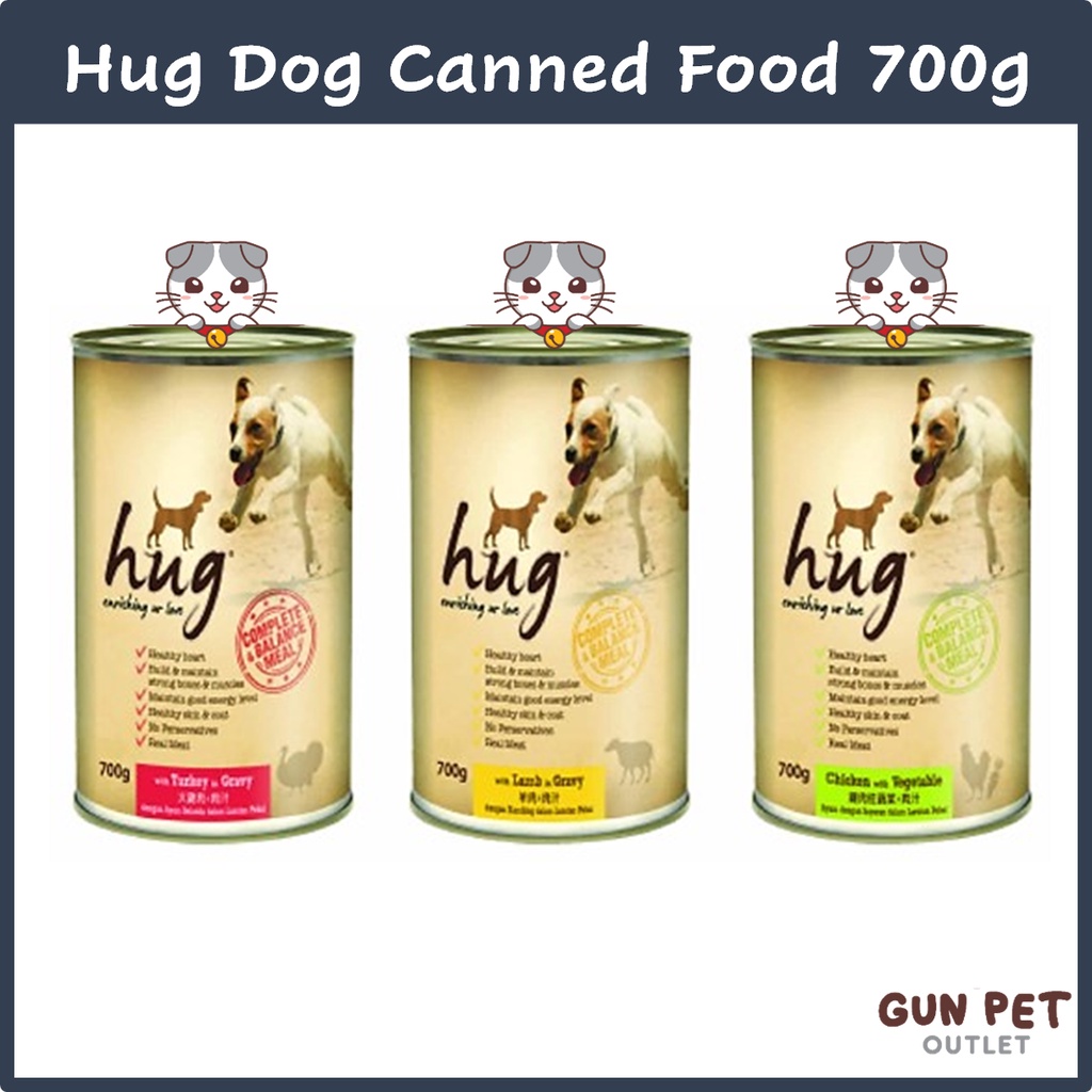 GUN PET Hug Dog Wet Food Canned Food 700g Makanan Anjing Berkualiti ...
