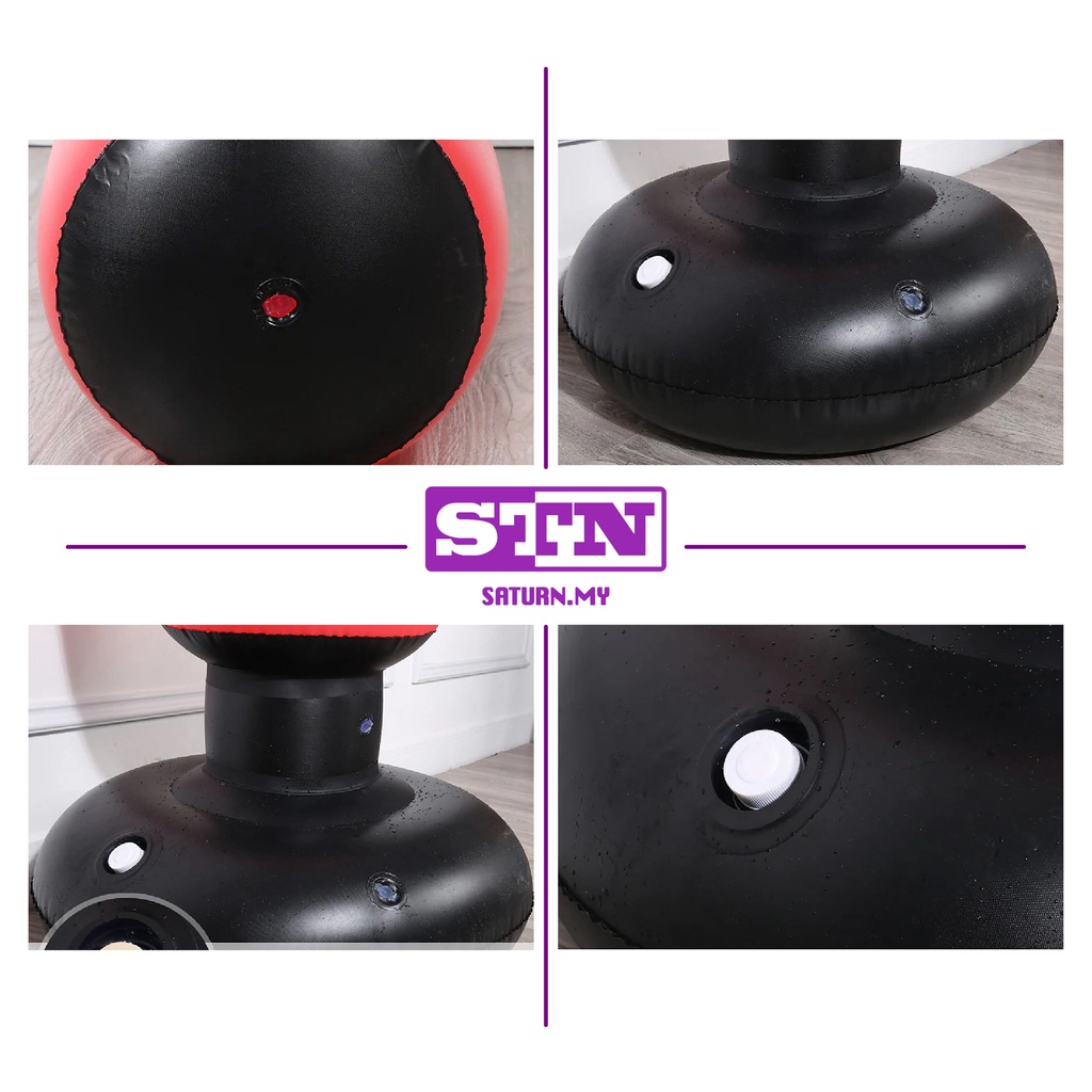 【STN】Boxing Punching Bag Set Stand MMA Standing Inflatable Sandbag Muay ...