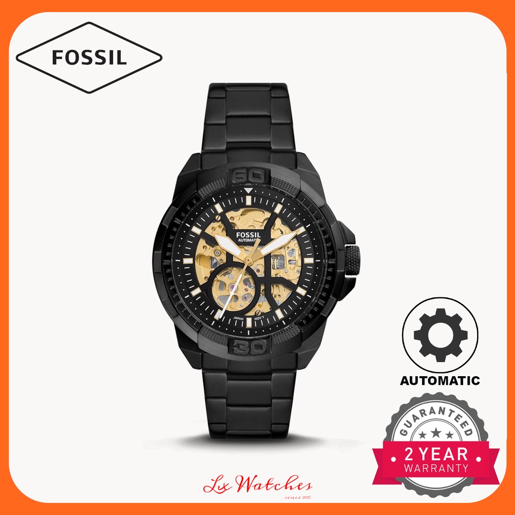 Fossil ME3217 Bronson Automatic Black Stainless Steel Watch Fossil ...