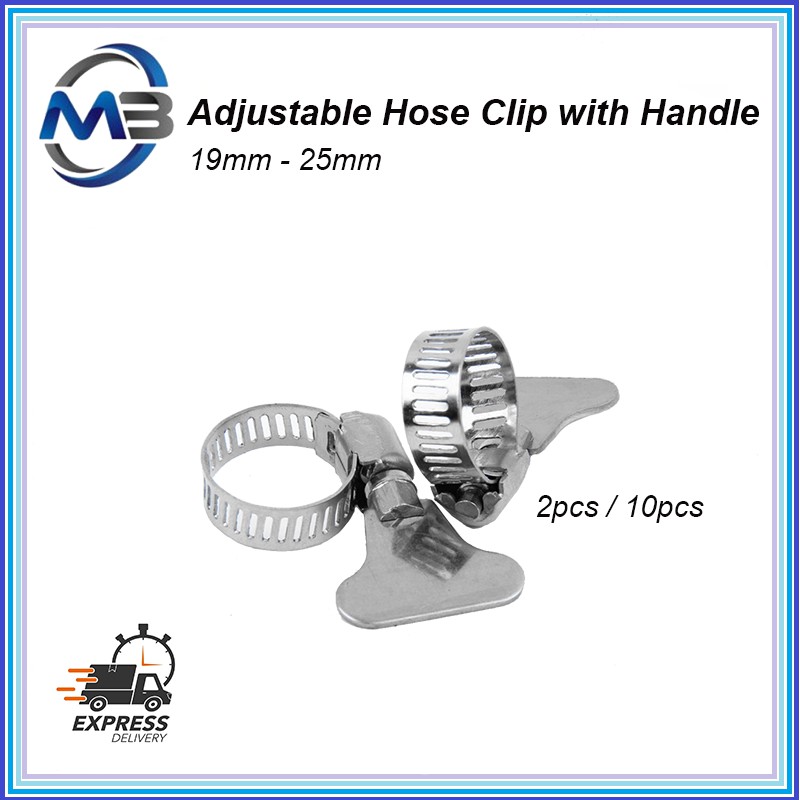 2 Pcs Hose Clip With Handle / Hose Pipe Clip With Steel Handle / 2 Klip ...