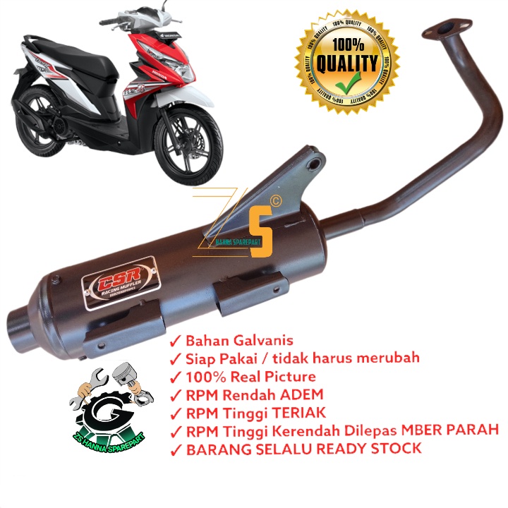 Honda BEAT FI/BEAT STREET/BEAT NEW ESP RACING Exhaust (CSR Brand MBER ...
