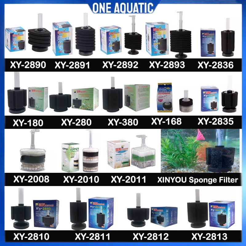 XINYOU Aquarium Filter Sponge Filter-XY180,280,380,2810,2811,281,2813,2814,2890,2891,2891,2893 ...