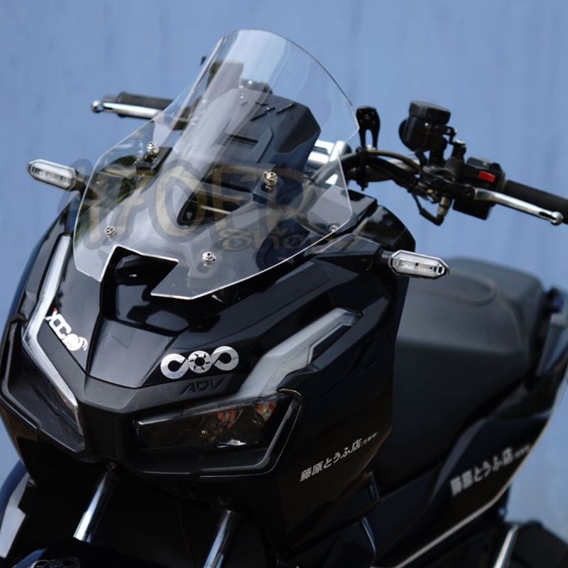 Honda ADV sporty windshield visor TDR. ADV 150 and 160 visor DEVIL 4mm ...