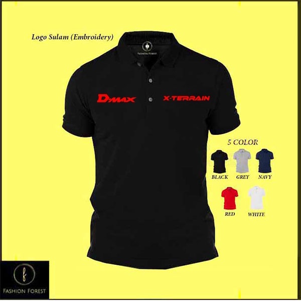 Polo T Shirt Sulam-Embroidery Isuzu DMAX D-Max X-TERRAIN Trooper Pick ...