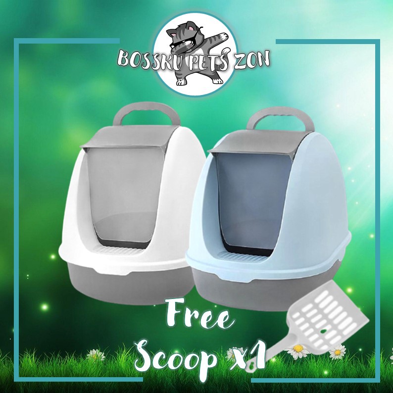 ( Basin Pasir Kucing )Meow IT Cat Litter Hooded Jumbo Size/Cat Litter ...