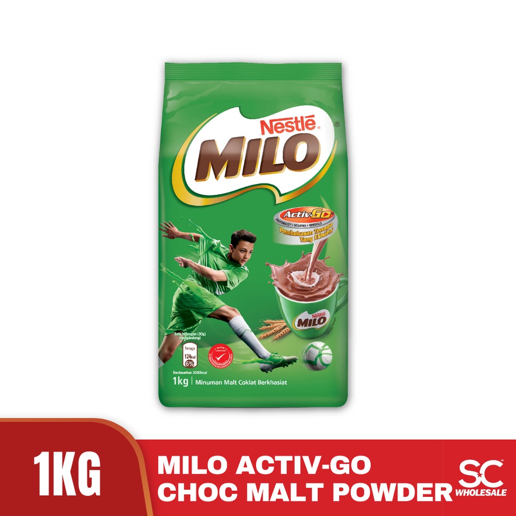 Nestle Milo Activ-Go Chocolate Malt Powder Refill Softpack 900g | Shopee Malaysia