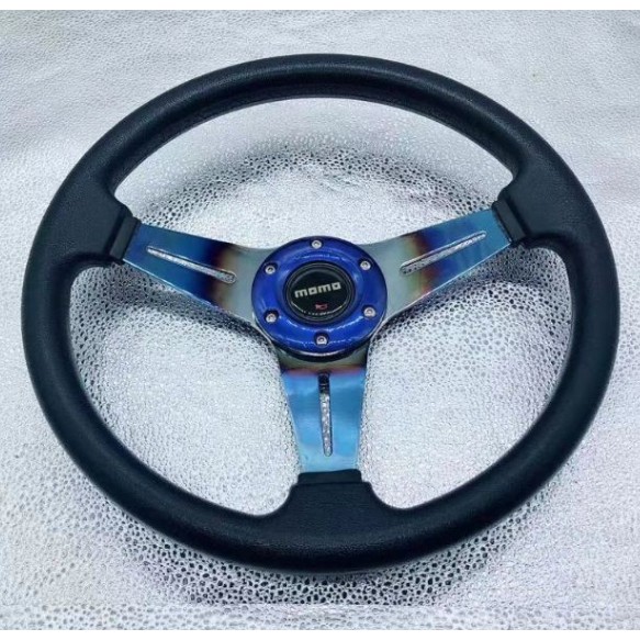 14‘’ Universal Sport Steering Wheel Titanium MOMO Sport Steering Wheel | Shopee Malaysia