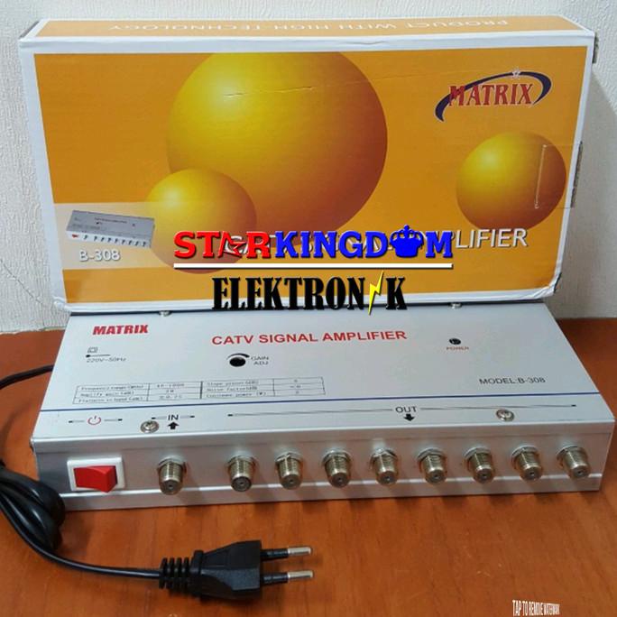 Matrix Booster 308 Indoor CATV TV Signal Booster 30db 8 Way (8 Out ...