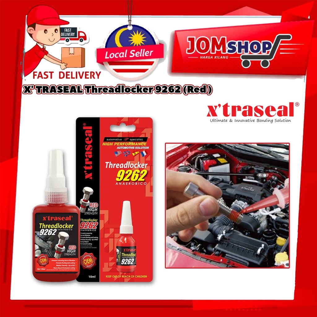 X' TRASEAL Threadlocker RED 9262 / Sealing & Locking Threaded Fastener ...