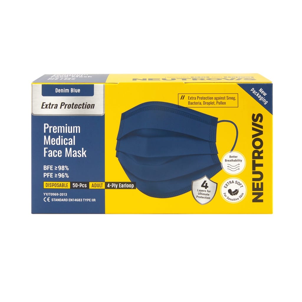 #FREE SHIPPING# NEUTROVIS Premium Medical Face Mask 4ply (50pcs ...