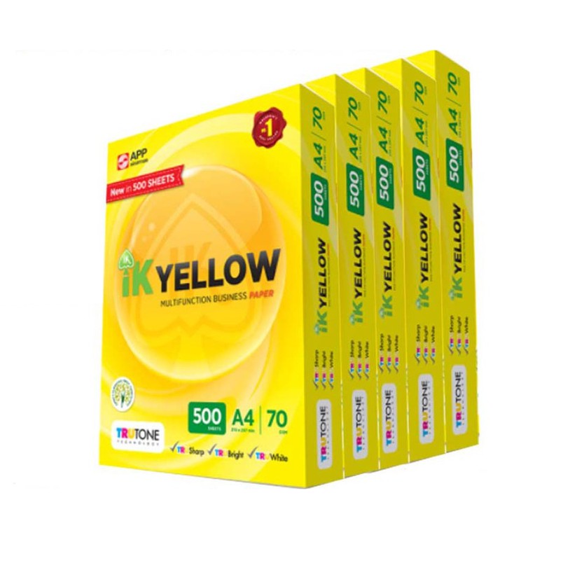 IK Yellow A4 Paper 70gsm - 5 Reams (1 Carton) | Shopee Malaysia