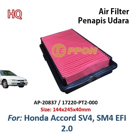 Leppon Honda Accord SV4 / SM4 EFI 2.0 Air Filter Penapis Udara AP-20837 ...