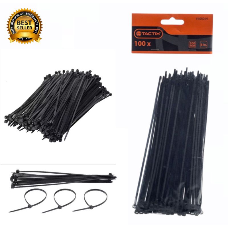 [ READY STOCK ] TACTIX Cable Tie Black (100pcs x 100mm) | Shopee Malaysia