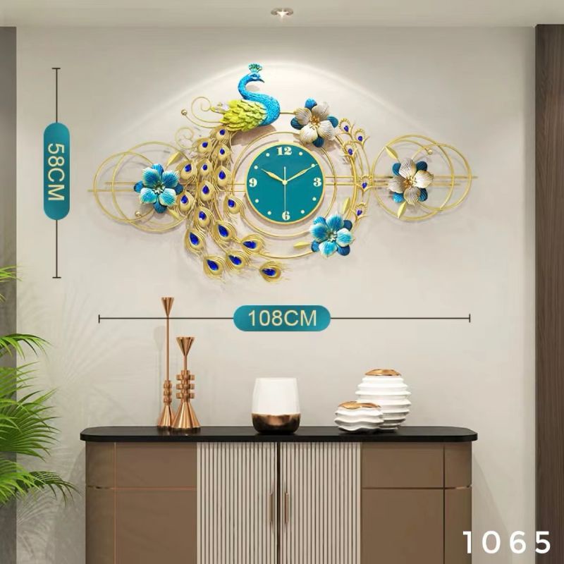 peacock wall clock 105*55cm | Shopee Malaysia
