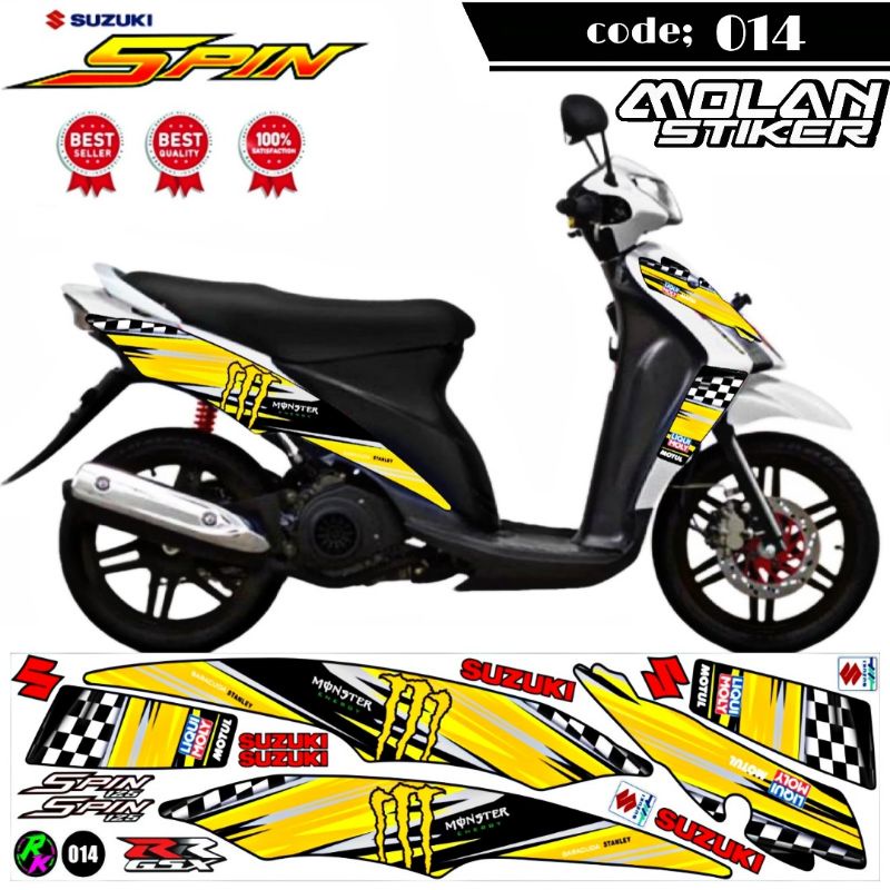 Decal Sticker Striping Variation Suzuki SPIN 125 | Spin 125 R | Spin ...