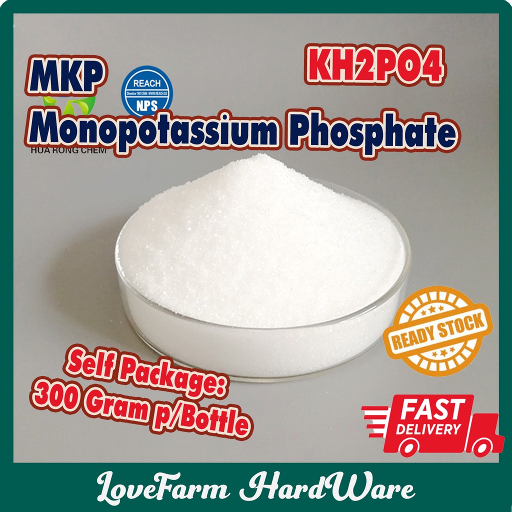 𝗟𝗼𝘃𝗲𝗳𝗮𝗿𝗺-300 Gram MKP Monopotassium Phosphate KH2PO4 Fertilizer Baja ...