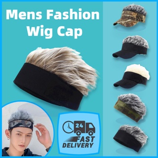 Mens Fashion Wig Cap Hip Hop Caps Cartoon Cosplay Hair Hat Props Hat ...